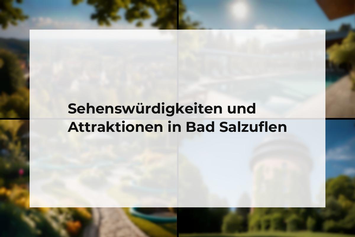 Sehenswürdigkeiten und Attraktionen in Bad Salzuflen | NRW-Tourist