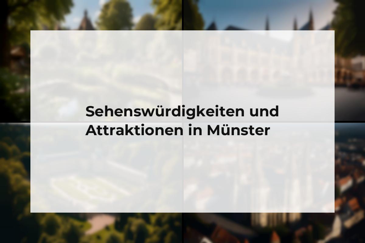 Sehenswürdigkeiten und Attraktionen in Münster | NRW-Tourist