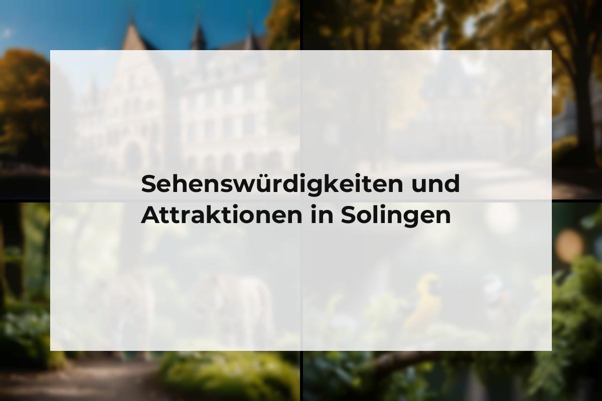 Sehenswürdigkeiten und Attraktionen in Solingen | NRW-Tourist